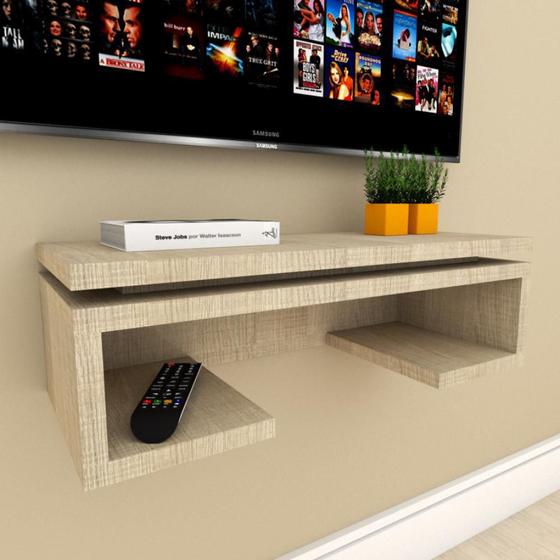 Rack Pequeno Moderno Amadeirado Claro 18X25X60Cm - E-Nichos - Rack ...