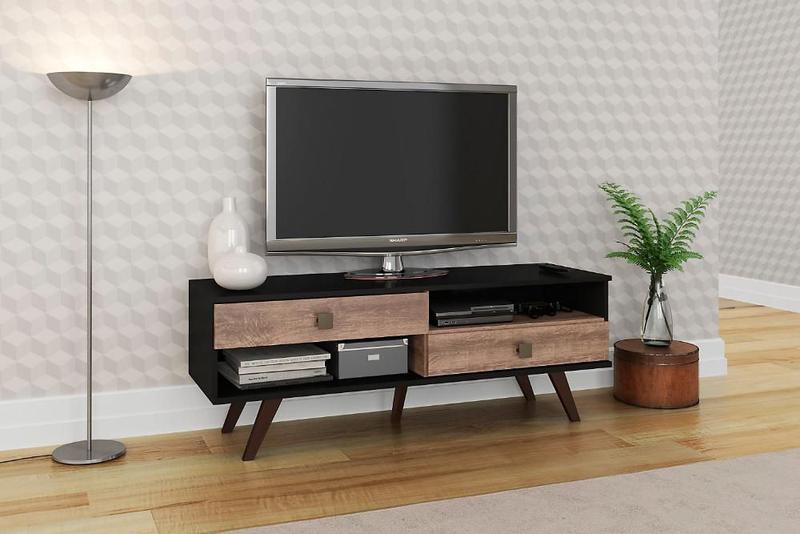 Rack Retro 2 Gavetas Preto Rustico Preto Movel Bento - Rack - Magazine ...