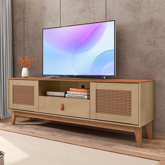 Rack Retrô Para TV De Até 60 Polegadas 160cm Champagne Cedro Esmeralda ...