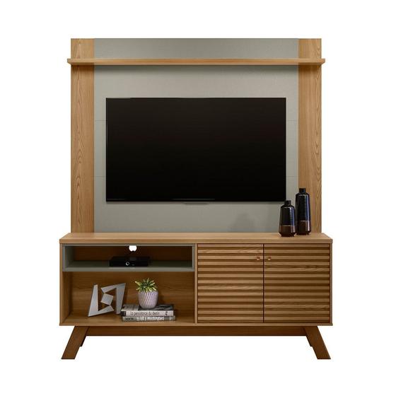 Rack Ripado Camboriú com Painel Tulum para TV 55 Polegadas Linea Brasil - Rack com Painel ...