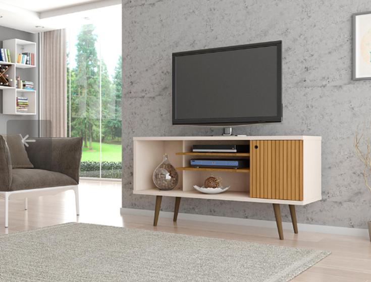 Rack Safira Off/Cin/Rip - Bechara Móveis - Rack - Magazine Luiza