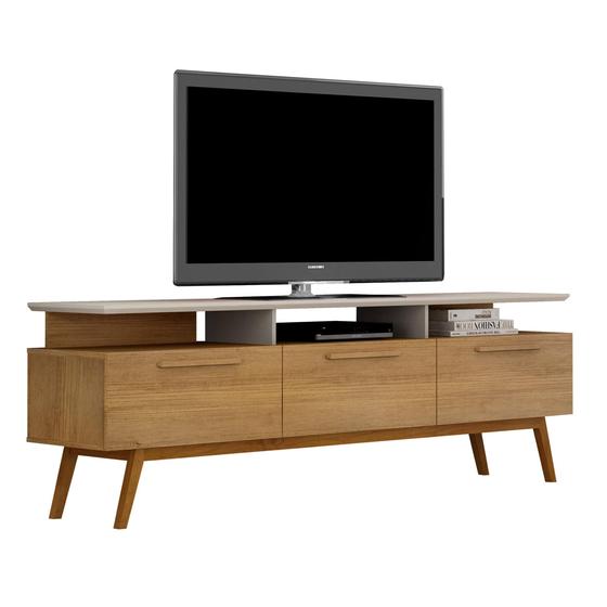 Rack São Paulo para TV até 70 Polegadas 3 Portas Valdemoveis Cinamomo ...
