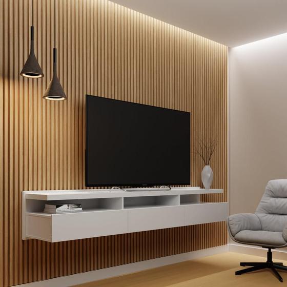 Rack Suspenso Horizon 181 cm - Branco Brilho - Província - Rack ...