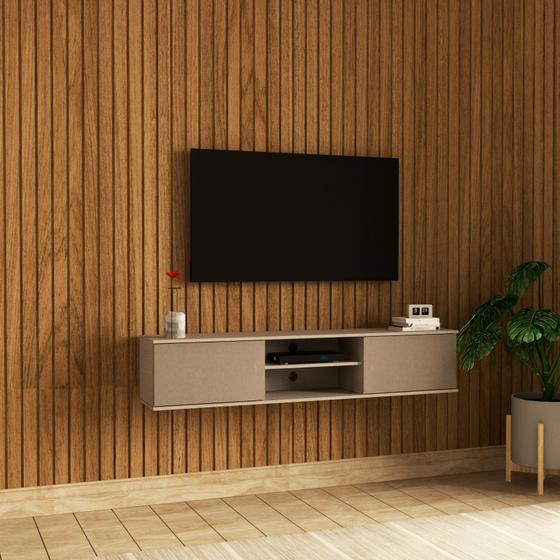 Rack Suspenso Mdf Sala Tv Painel 2 Portas Nicho - Ferrara - Riverzza ...