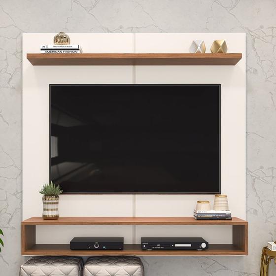 Rack Suspenso para TV até 50 Polegadas 120cm 1 Nicho 1 Prateleira Theo DJ Móveis - Rack com ...