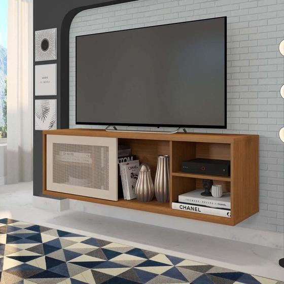 Rack Suspenso para TV até 55 Polegadas 136cm em BP Porta Telada Multiverso Espresso Móveis ...