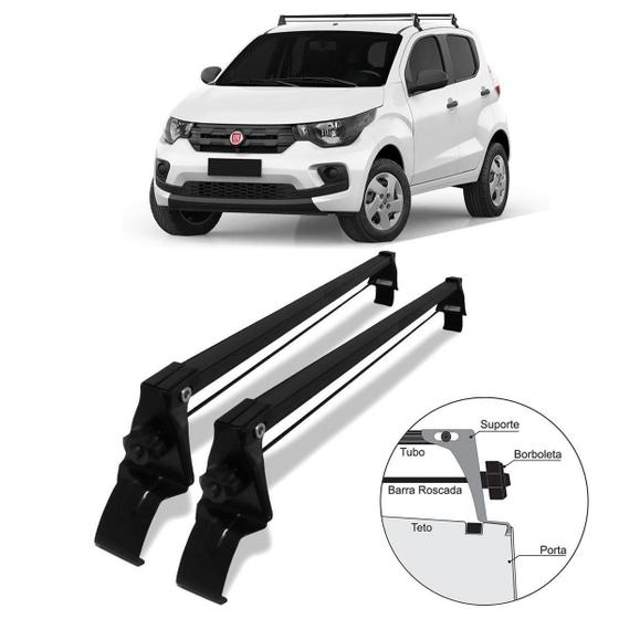 Rack Teto Vhip Fiat Mobi Para Carga Novo - Rack e Travessa de Teto ...