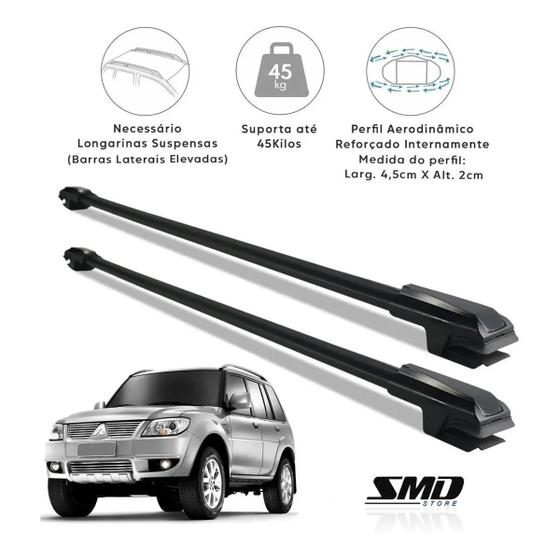 Rack Travessa Teto Mitisubishi Pajero Tr4 2010 A 2016 Preto - SMD ...