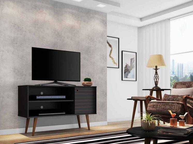 rack tv 50 polegadas + 1 mesa de centro e 2 mesas laterais para sala pé ...