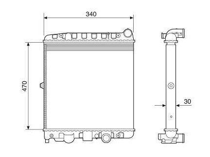 Radiador agua visconde vw gol, parati, saveiro 1.0 8v/16v 97/08 ori ...