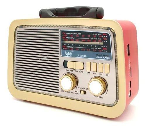 Rádio AM/FM Retrô USB AUX com Lanterna A-3188 - Altomex - Rádio ...