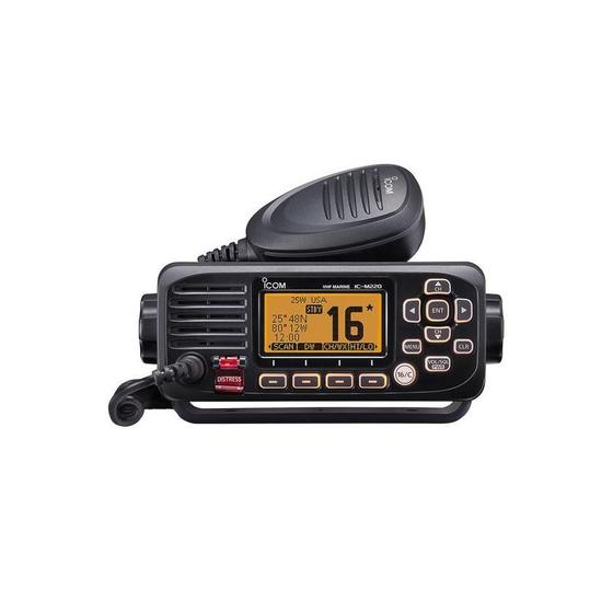 Rádio Amador Icom Ic M220 16 Canais Vhf Transceptor Marinho Preto ...
