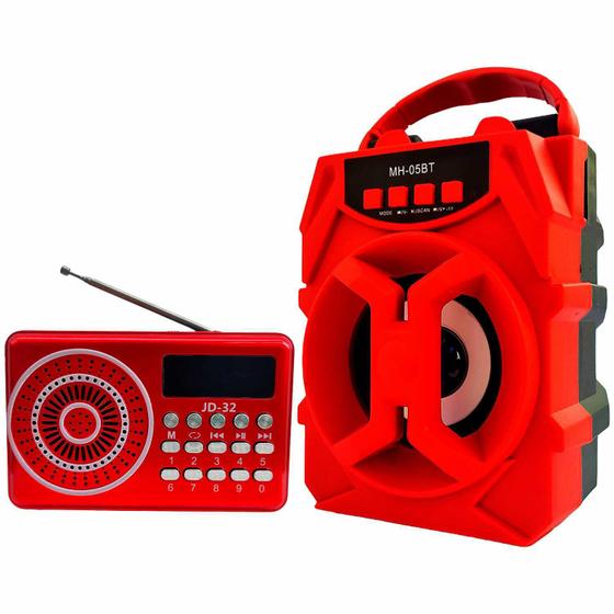 Radio Antigo Portátil Retro Fm Sd Usb Via Bluetooth Caixinha De Som ...
