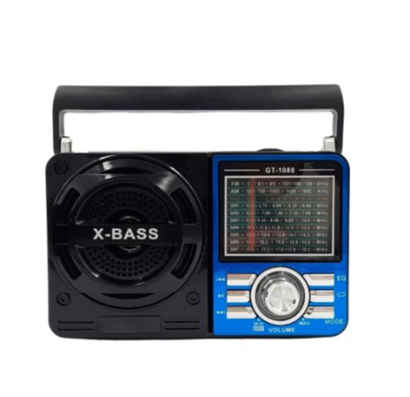 Rádio Bass Retro Vintage Caixa De Som Usb Mp3 1088 - AT - Rádio ...