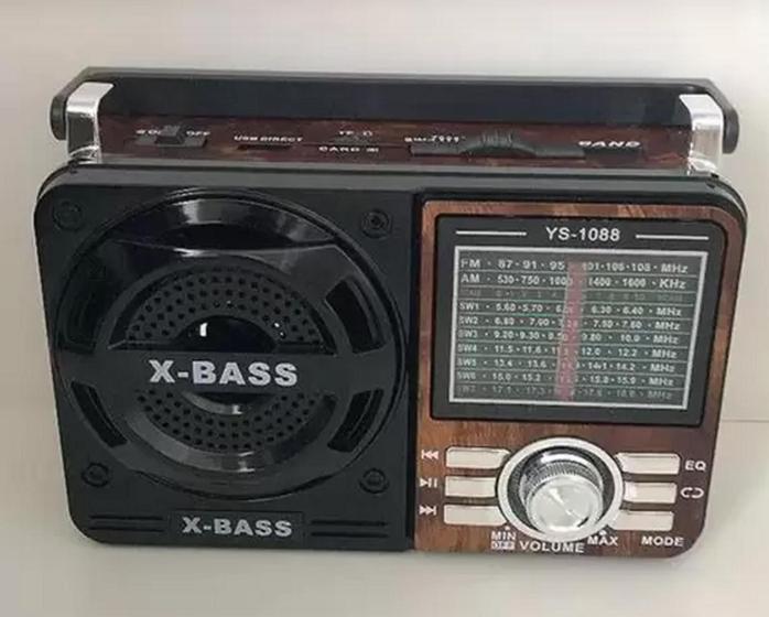 Rádio Bass Retro Vintage Caixa De Som Usb Mp3 1088 - GN - Rádio ...
