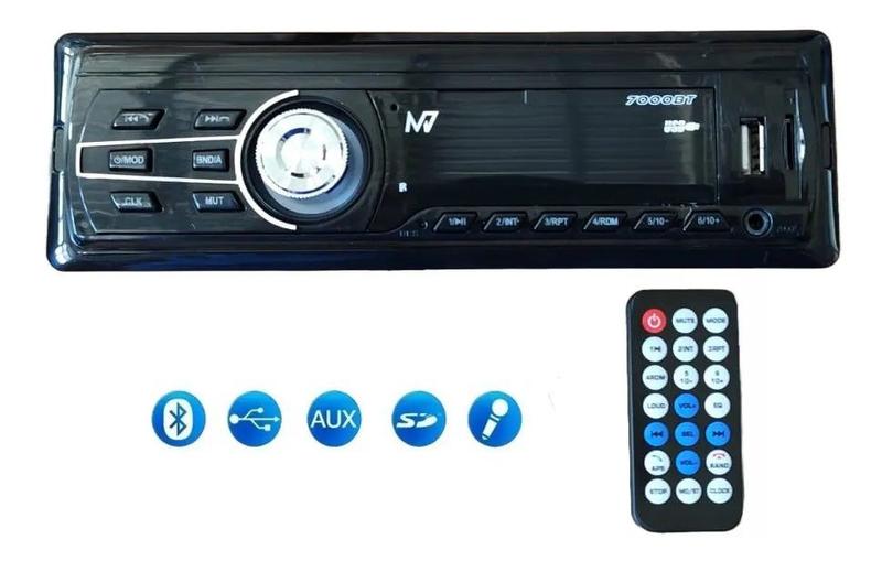Rádio Mp3 Som Automotivo M7 7000 R8 Usb Fm Sd Aux Bluetooth - Jr8 - Som Automotivo - Magazine Luiza