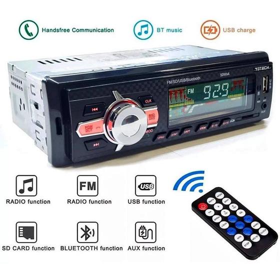 Rádio para Automóvel com Usb Sd Rca MP3 Player com Bluetooth, Fm ...