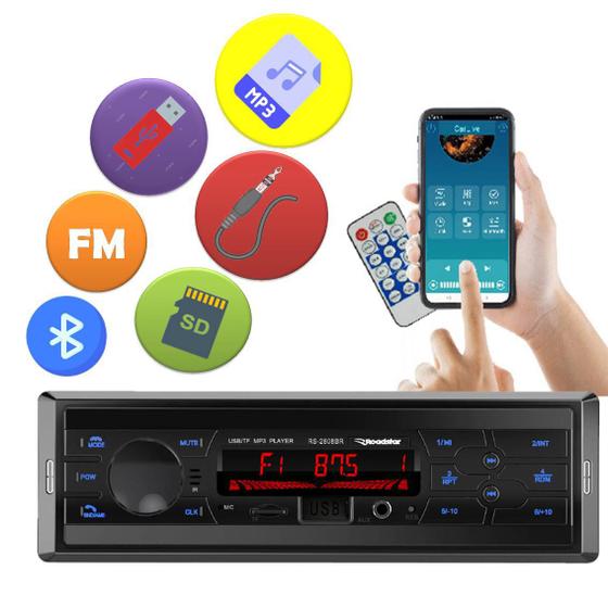Radio Para Carro, conexao pendrive usb, cartao SD, FM, BLUETOOTH ...