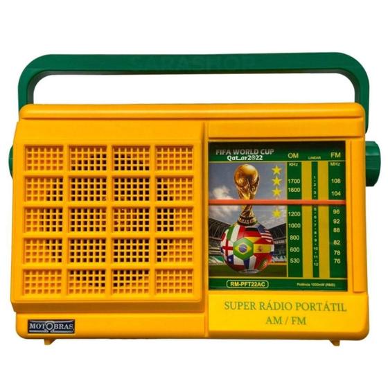 Rádio Portátil Motobrás RM-PFT 22/AC Copa Do Mundo AM FM - Motobras ...