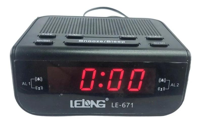 Radio Relogio Despertador Digital Alarme Duplo Idoso Le-671 - Rádio ...