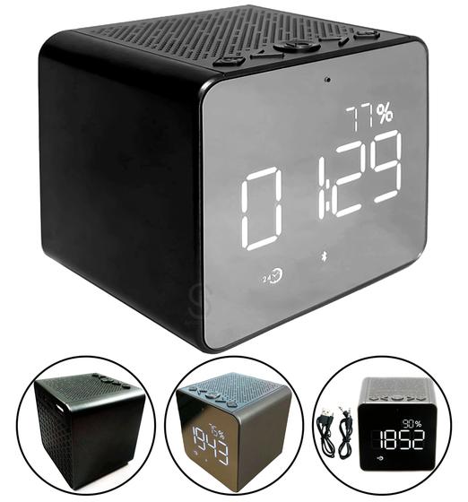 Rádio Relógio Digital Alarme Bluetooth/Fm/Sd Preto LE-673 - Lelong ...
