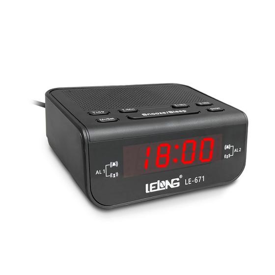 Rádio Relógio Digital Despertador Rádio Am Fm Alarme Duplo Soneca ...