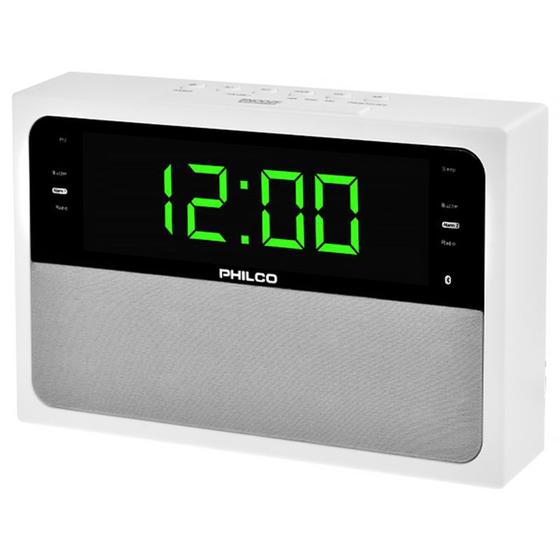 Rádio Relógio Philco Par 1018Bt Branco - Vila Brasil - Rádio-Relógio ...