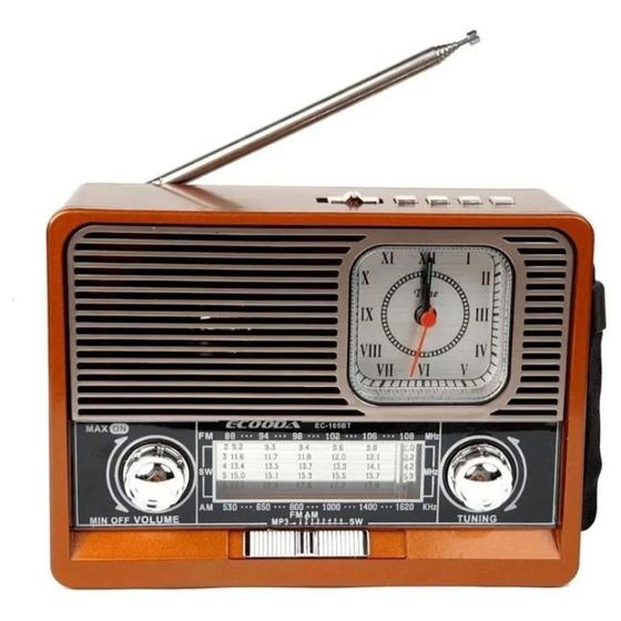 Rádio retro com usb e auto falante hi-fi - BASIKE - Rádio Portátil ...