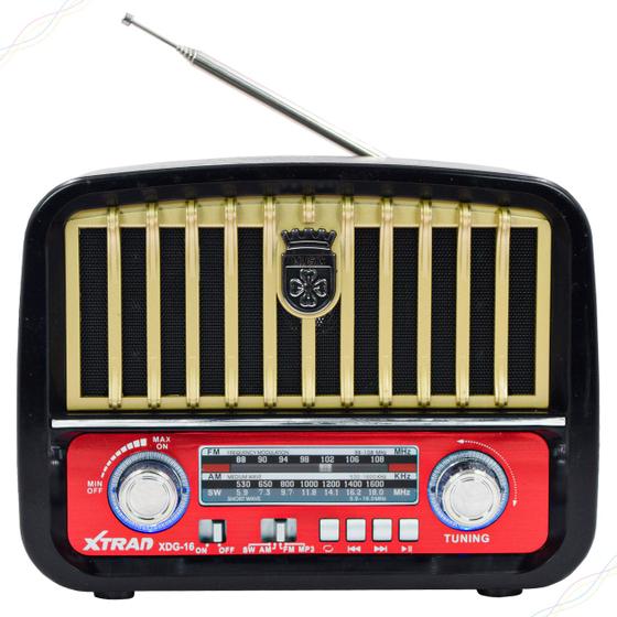 Radio Vintage Bluetooth USB AM/FM SD Portátil Pequeno Recarregável ...