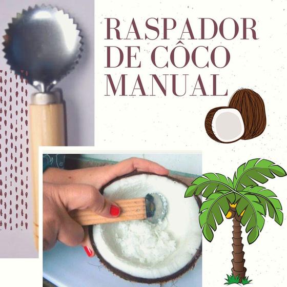 Ralador e Raspador de Coco Manual Galvanizado - ROA - Raspador de Coco ...