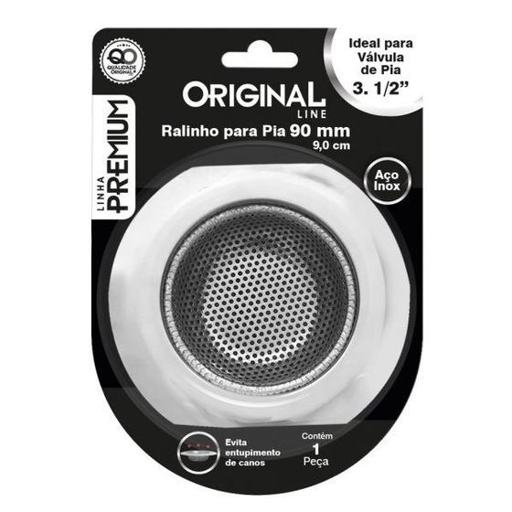 Ralinho Ralo Aço Inox P/ Pia Cuba GD 9 CM Com Borda Peneira Original ...