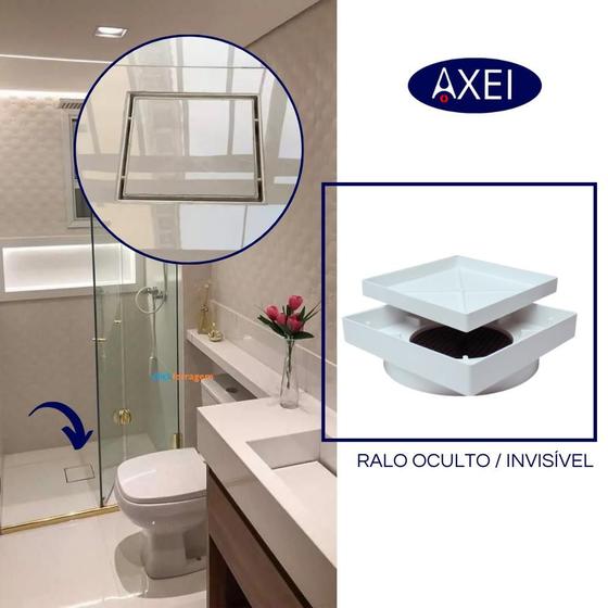 Ralo 10x10 Oculto Seca Piso Porcelanato Inteligente Branco Banheiro ...