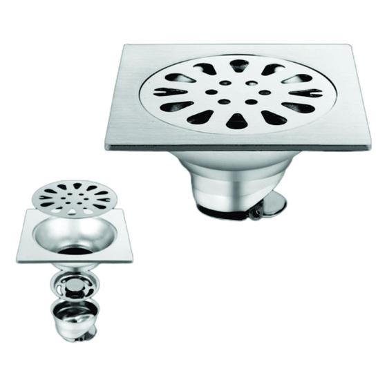 Ralo Anti-odor Elimina Mal Cheiro 10x10 Aço Escovado - floor drain ...