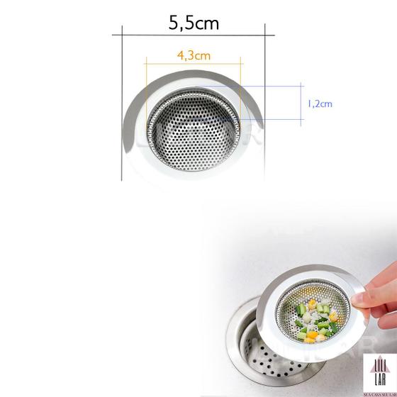 Ralo de Inox para Pia Cozinha Cuba Banheiro Ralinho Japones - BLACK ...