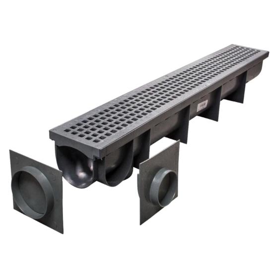 Ralo Linear Calha Para Piso Com Grelha Mallton 1,00X15 Cm - Ralo ...