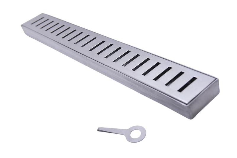 Ralo Linear Perfurada 50 Cm X 6 Cm Inox 304 Saída Lateral - Escoar ...