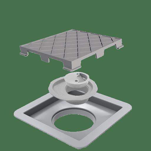 Ralo novii quadrado oculto 15x15cm 4665 linear - Ralo / Grelha ...