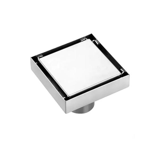 Ralo Oculto Invisivel Para Banheiro Quadrado 10x10 Cm Metal Aco Inox ...