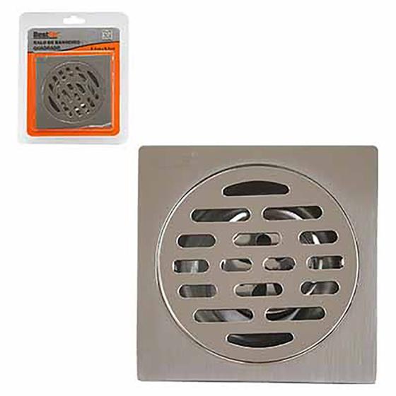 Ralo Quadrado Inox com Fechamento Automático 9,4cm BFH2224 Best fer ...