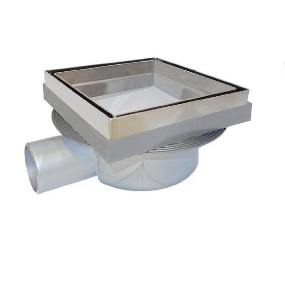 Ralo Sifonado Oculto 13x13cm Regulável Cinza - Odem - Ralo / Grelha ...