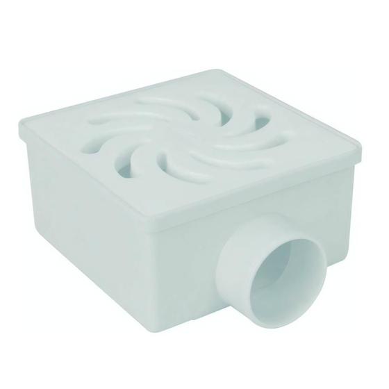 Ralo Sifonado Quadrado Com Saida Lateral 100 X 52 X 40 Mm Branco ...