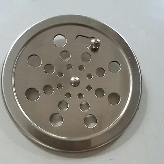 Ralo Tampa Abre E Fecha Grelha Ralo Redondo C/Caixilho Inox 10cm ...