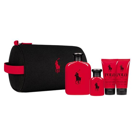 Ralph Lauren Polo Red Kit - Perfumes + Pós-Barba + Shampoo para Cabelo ...