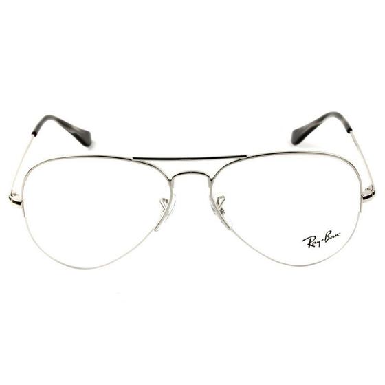 Ray Ban Aviador RX6589 - Prata 2501 56mm - Óculos de Grau - Óculos ...