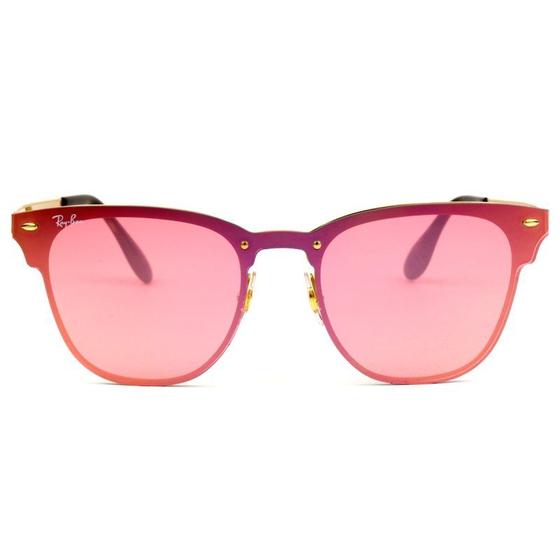 Ray Ban Blaze Clubmaster RB3576-N - Dourado/Rose Semi-Espelhado 043/E4 ...