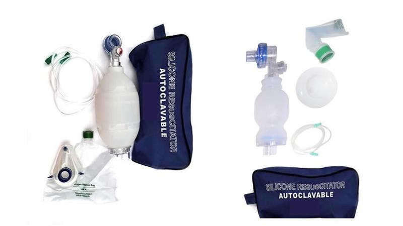 Reanimador Ressuscitador Manual Ambu - Kit Adulto Pediátrico ...