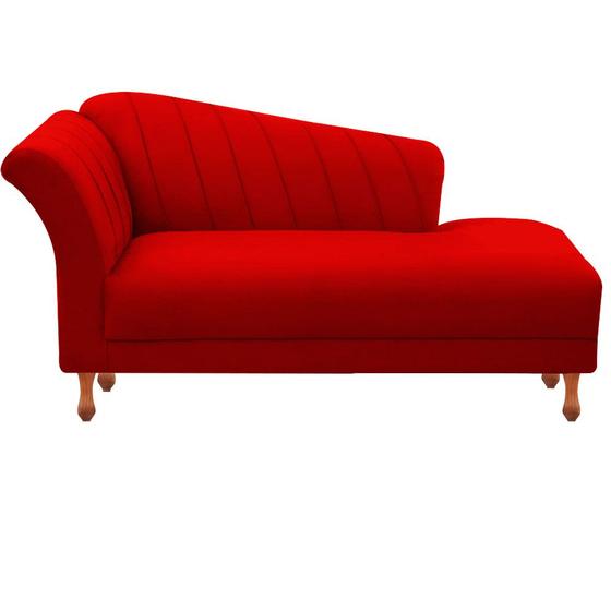 Recamier Sofá Divã Log Chaise 180cm Decoração para Recepção Sala de ...