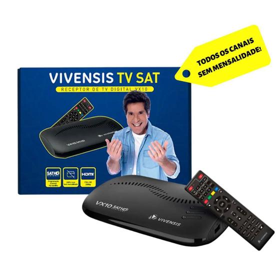 Receptor Digital Vivensis Vx10 Tv Sat Hd - Receptor - Magazine Luiza