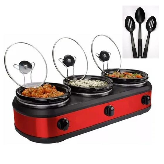 Rechaud Elétrico Inox Triplo Buffet Para Festas 3x 2,4l 220v - Member's ...