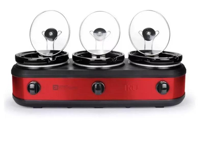 Rechaud Elétrico Triplo Buffet Aço 2,4 L Slow Cooker 127 Vts - Members ...